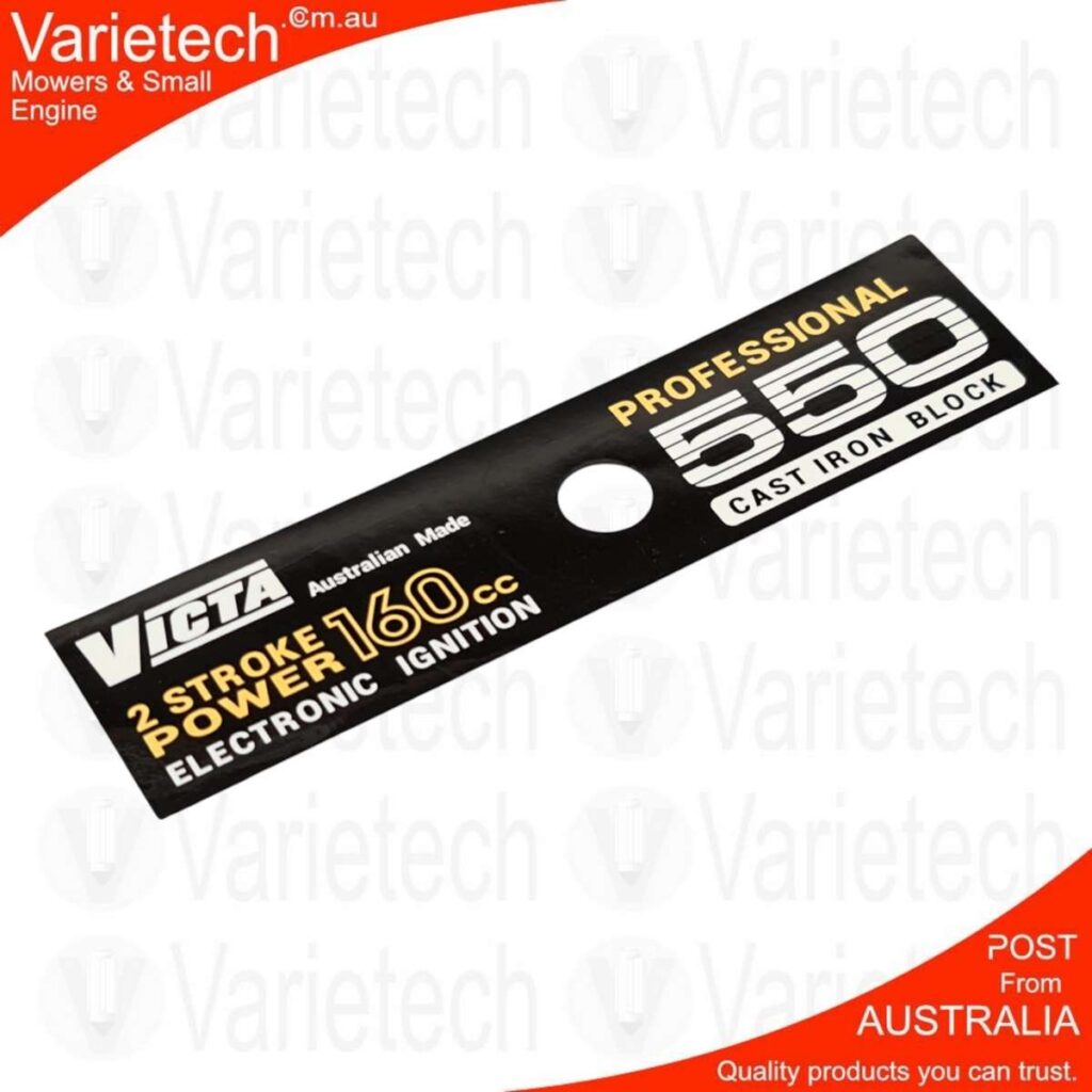 Victa Vintage "PROFESSIONAL 550" Cowling Decal - Varietech