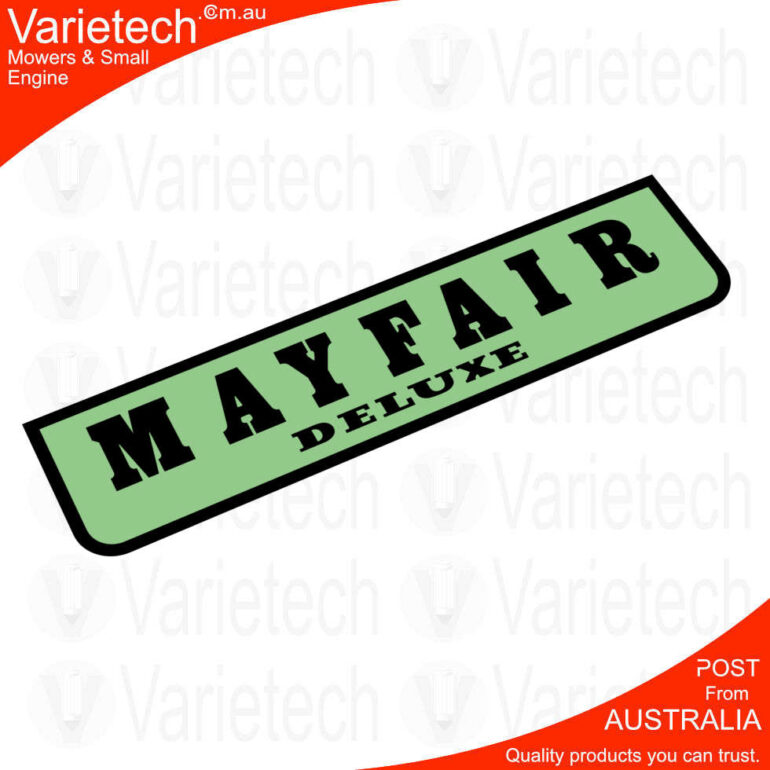 Victa vintage "MAYFAIR Deluxe" main deck front decal - Varietech