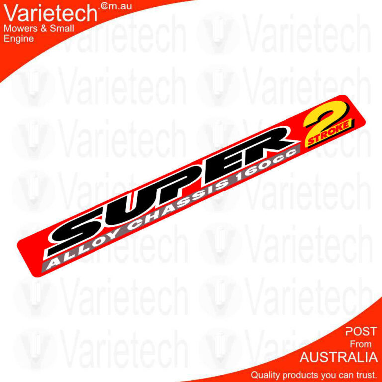 Vintage Victa "Deluxe Cowling Super 2 Black" Cowling Decal. - Varietech